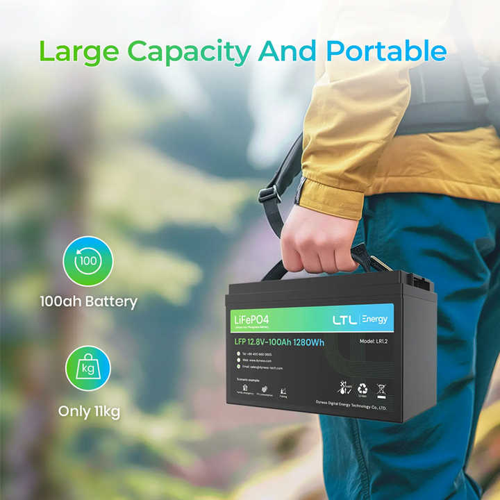 Dyness LTL 1280Wh Rechargeable Lifepo4 Battery Lithium Ion Potable 12V ...