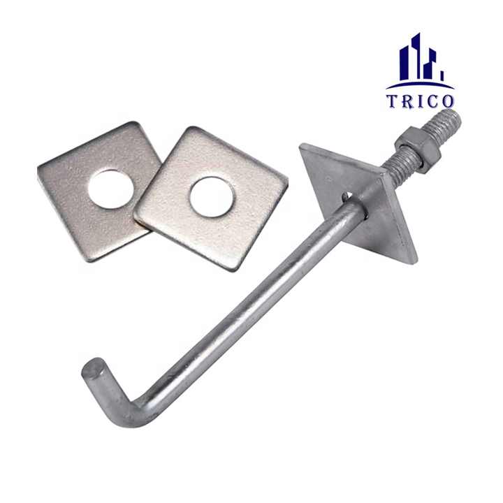 5/8-11 x 8" Galvanized L/J Type Bolt Anchor Hook Bolt Foundation Bolts ...