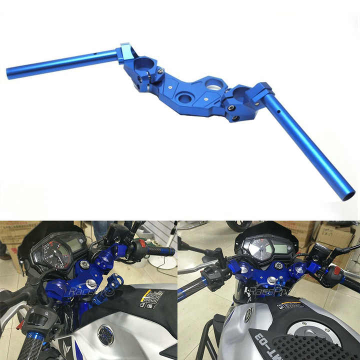 Racepro CNC Aluminium Motorcycle Handlebar Bar With Clamp for Yamaha ...