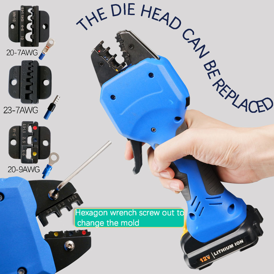 NB-B50KM Electric Crimping Tool - Portable and Rechargeable