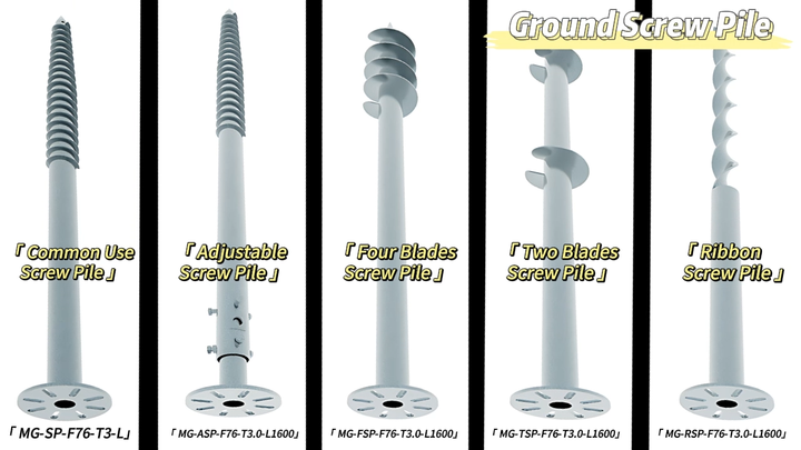 Adjustable Screw Piles Foundation System for Solar Panels