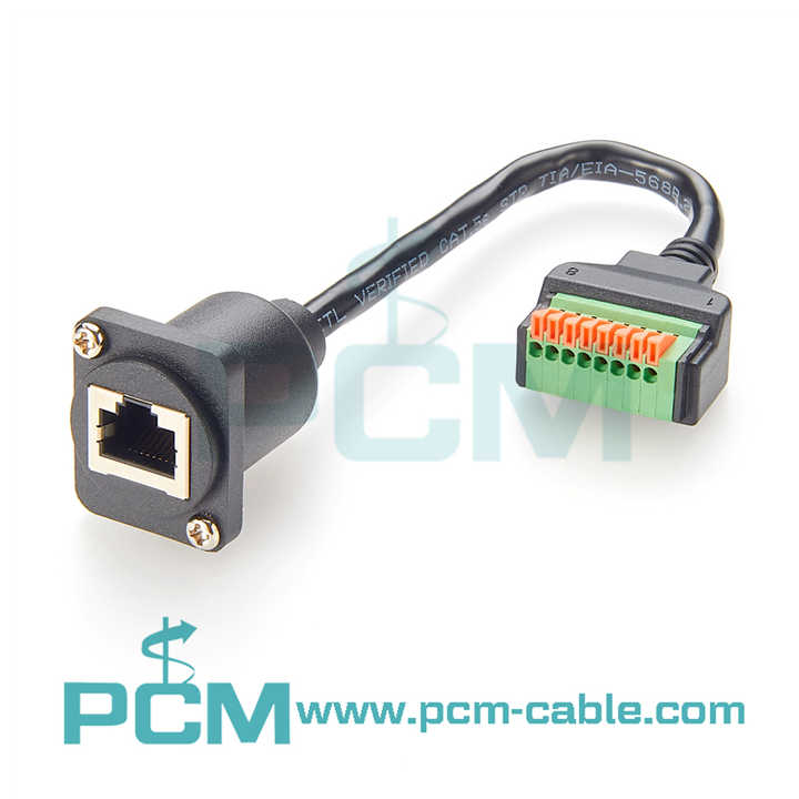 D Series RJ45 Female Chassis Mount Connector XLR Shell Ethernet ...