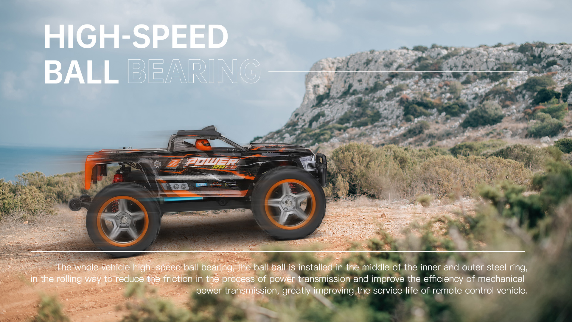 WLtoys 104016 RC Car Brushless 1:10 55KM/H High Speed 4WD Off-Road Racing Radio Control Toys ...