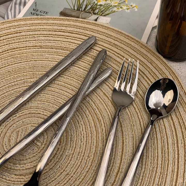 Hot Sale Cheap Gift Silicone Stainless Steel Dinnerware Set Box Cutlery ...