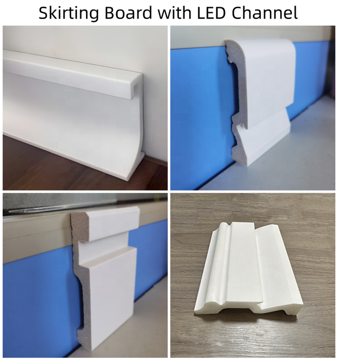 Polystyrene Wall & Floor LED Lighting Baseboard PS Styrofoam Skirting ...