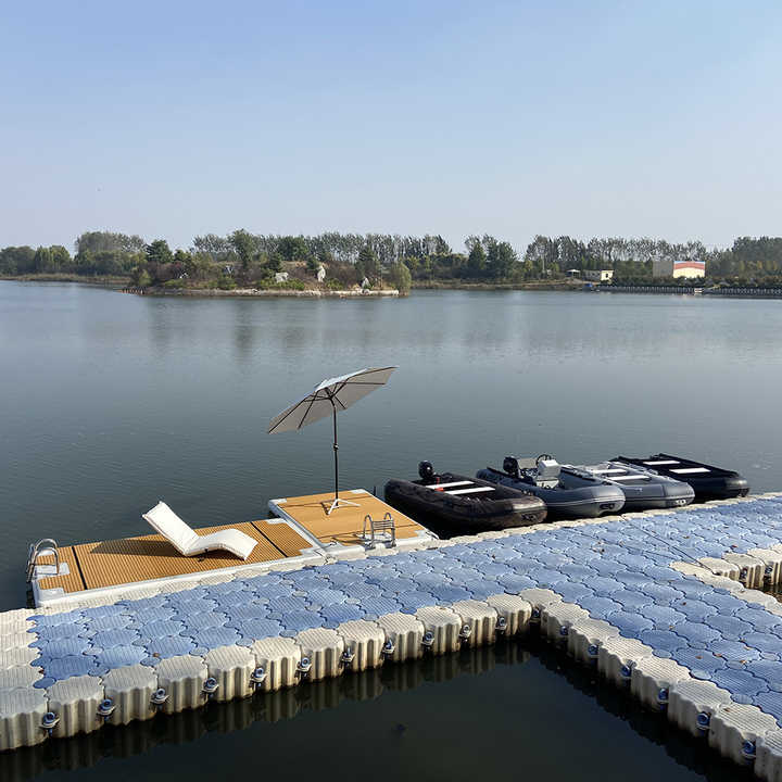 Inflatable Platform Floating Island Platform Leisure Pontoon Boat Dock ...