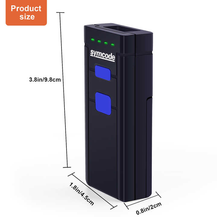 Symcode MJ-2877 BT Portable 2D Barcode Scanner - 16M Memory