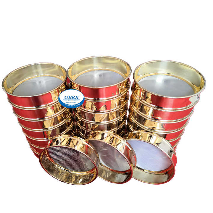 Brass Perforated Rolling Mesh Sieve - Scientific Copper Test Sieve