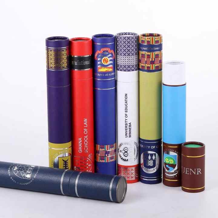 Custom Printed Diploma Packaging Scroll Paper Cardboard Gift Tube ...