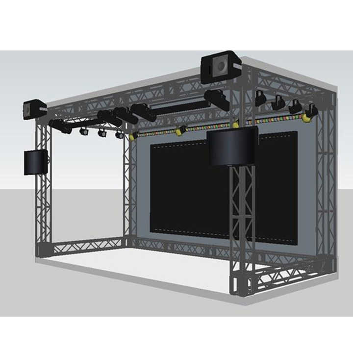 Metal Custom Outdoor Stage Rigging Truss Displays 3X3X6 Steel System ...