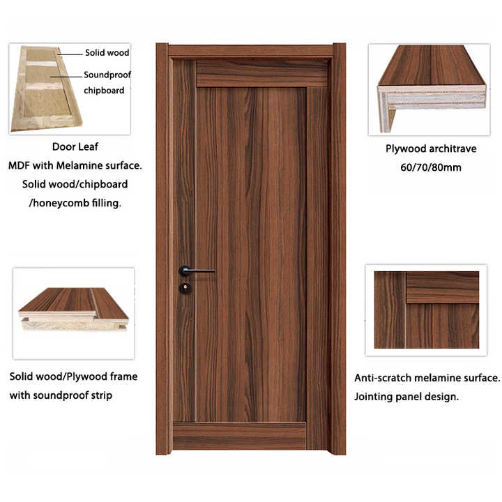 High Quality Wooden Fancy Door - Foreign Doors Hotel Room Brazil Design