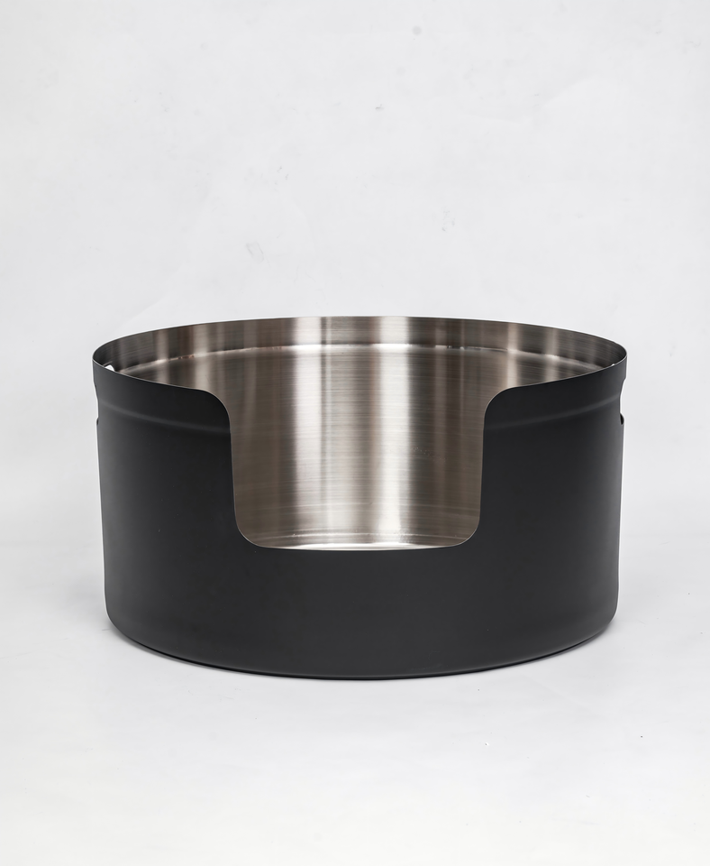 304 Stainless Steel Cat Litter Box Kit, Odor-Proof High-Wall Round Pan ...