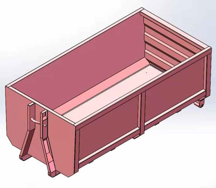 Industrial Waste Bin Hook Lifter Truck - Heavy-Duty Construction Dumpster