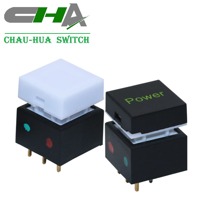 CHA C3026 Series RGB Led Push Button Switch Red Green Led Switch with ...