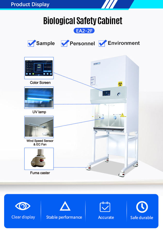 BIOBASE Biological Safety Cabinet Lab with Color Touch Screen and ...