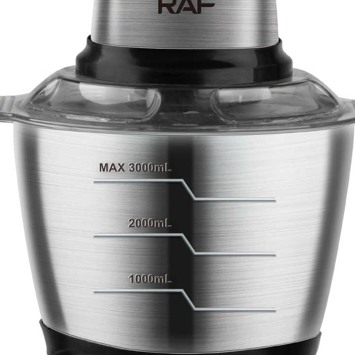 RAF 1000W Food Processor Fufu Machine 3.0L Four Spiral Blades Stainless ...