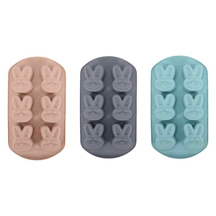 DIY Baking Chocolate Rabbit Shape Cake Mold Six-Link Silicone Biscuit ...
