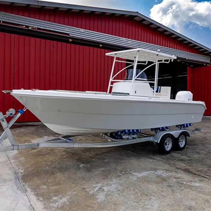 Luxury Pontoon Boat 24ft Fiberglass - Ideal for Fishing & Sports