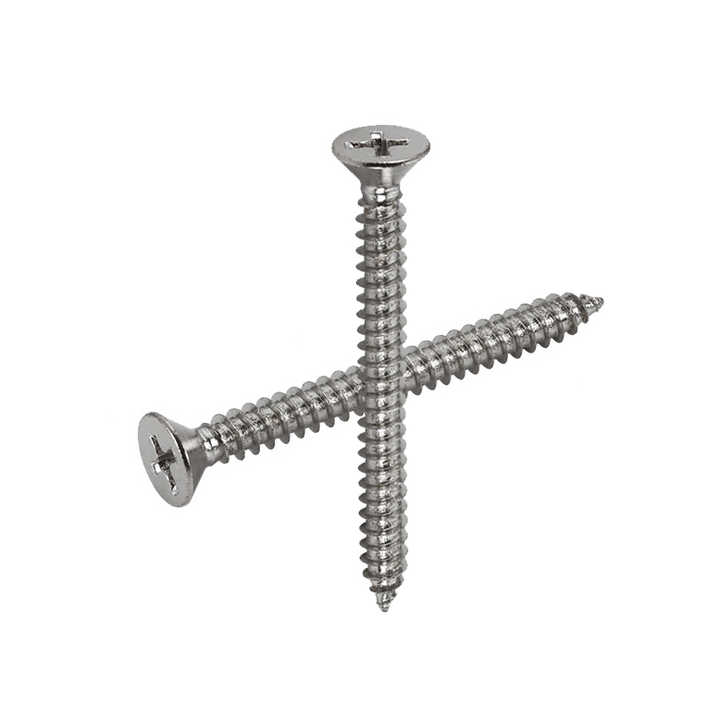 SS DIN7982 Full Thread Cross Recessed Countersunk Csk Flat Head Self ...
