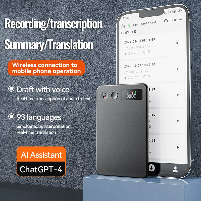 AI Note Taker Recorder Pen Recording Continueous 15hours Languages 100 ...
