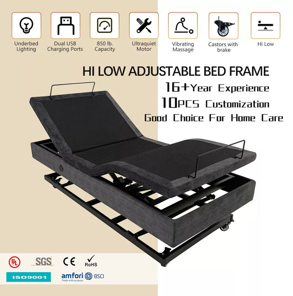 Electric Tilt Bed - Okin Adjustable Bed Frame with Massage