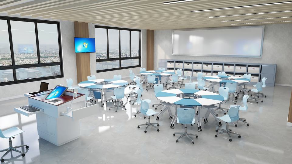 Modern Design School Smart Classroom Chairs with Wheels
