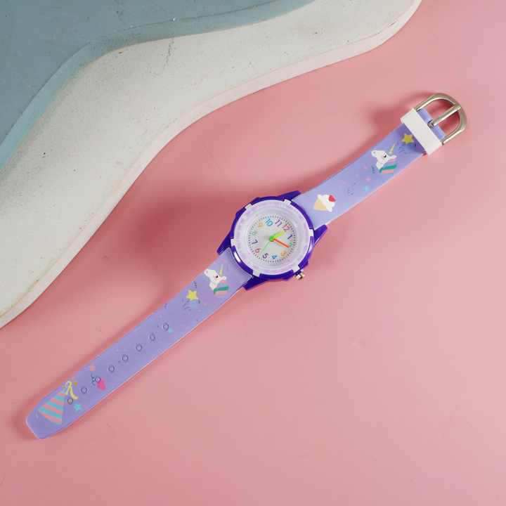 #14 Silicone Cartoon Quartz Watch with Scale Round Case Children's Toy ...