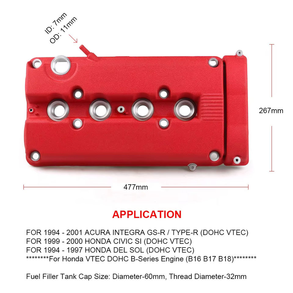 B Series Rocker Valve Chamber Cover for Honda Civic B16 B17 B18 VTEC ...