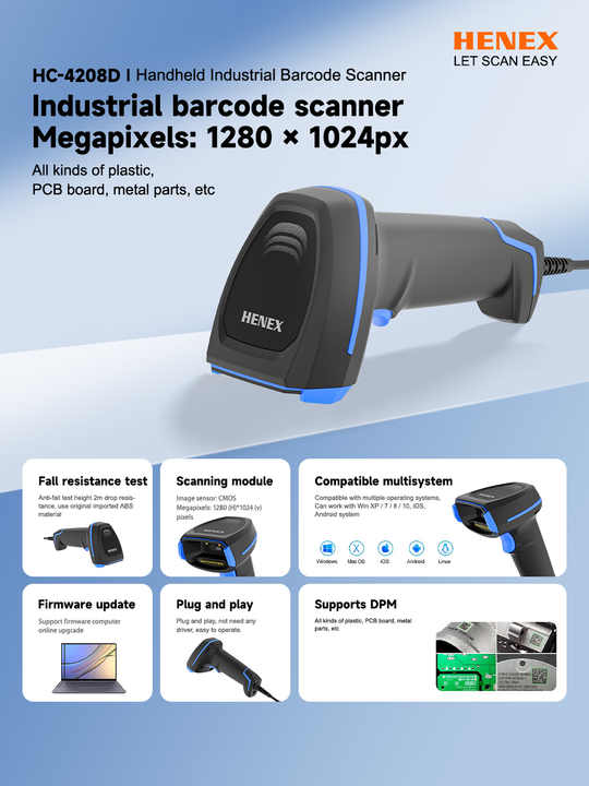 HENEX HC-4208D Id Scan Laser HD Scanner - Accurate & Reliable
