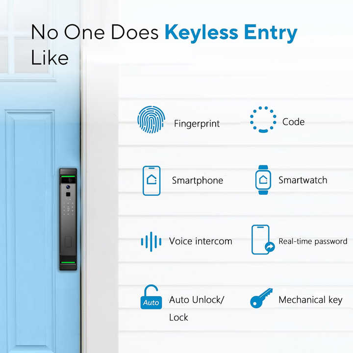 Eseye Outdoor Smart Digital Lock Intelligent Fingerprint Recognition Stainless Steel Zigbee App ...