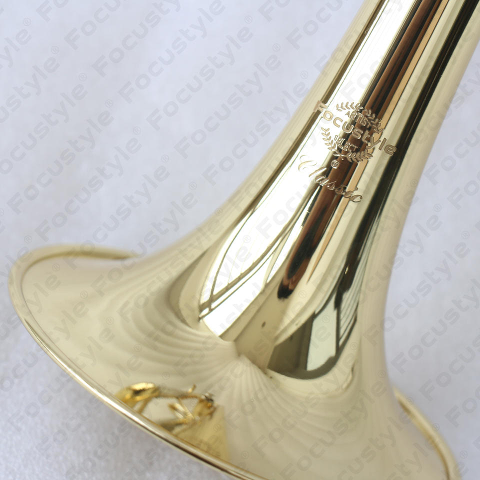 Trumpet Standard Set Bb Tone Trumpet Yellow Brass Gold Color with Hard ...