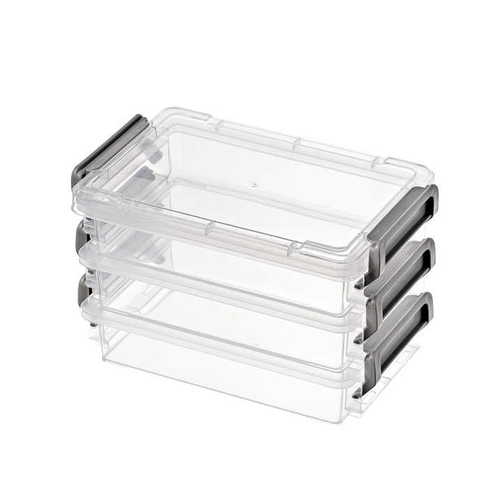 OEM A4 A5 A6 Clear Plastic Storage Container Bin With Latching Lid ...