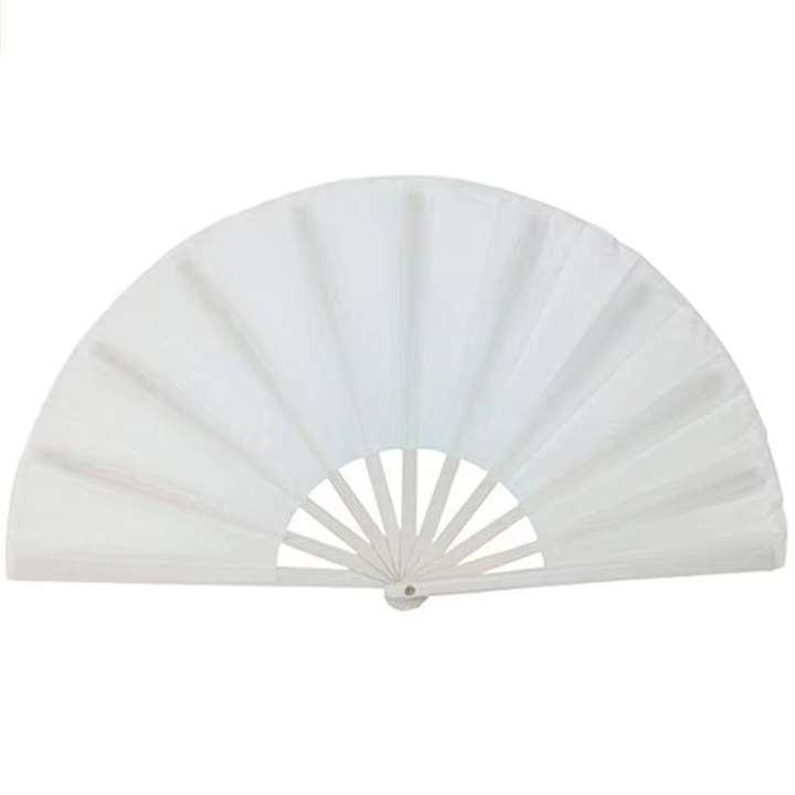 Large Colorful Folding Hand Fan Fabric Plastic Fans 13 Inch for Men ...