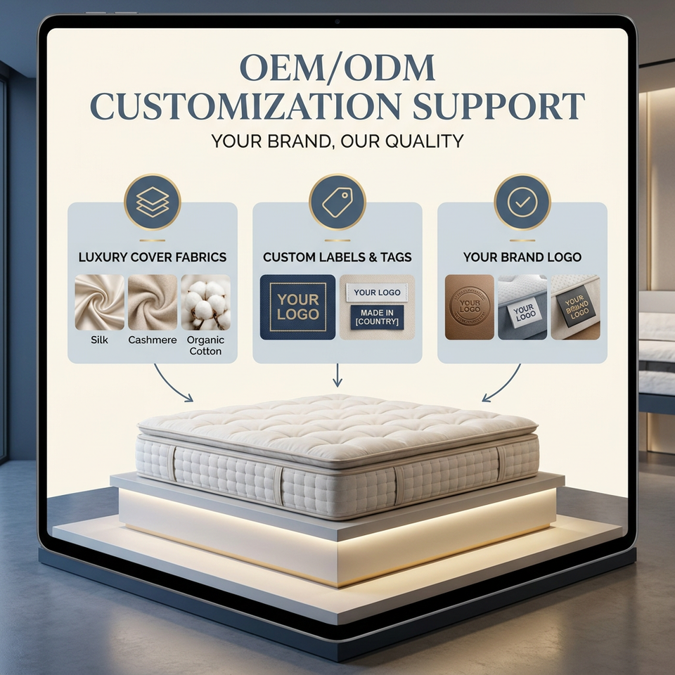 Custom Logo Luxury Hotel Memory Foam Mattress Topper Super Soft 5-Zone ...