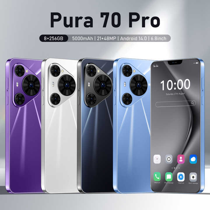 P70 Pro 5G Smartphone 48MP Camera HD Screen Face & Fingerprint Unlock Android 14 OS Smart ...