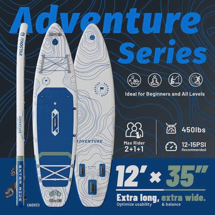 ITAOSTAR Adventure A02C 12'x35"x6" Paddle Boards for Adults Inflatable ...
