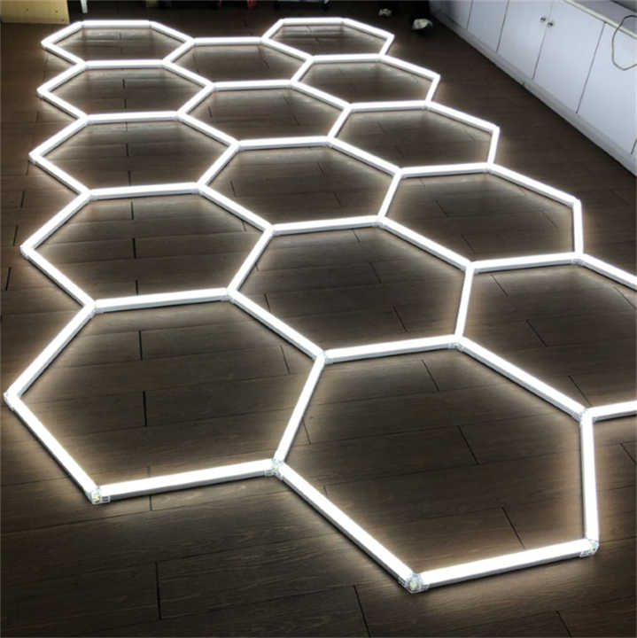 Hexagonal SMD LED Pendant Light with Hex Pattern Design for Garage ...