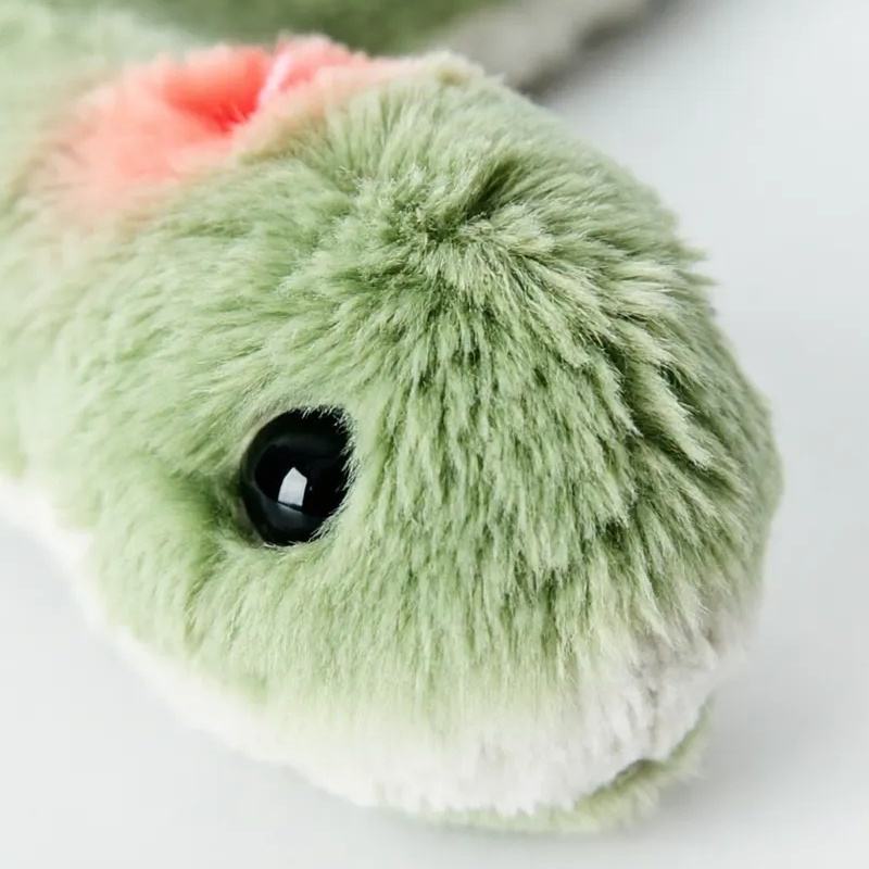 Cute Green Snake Plush Toy, Soft Stuffed Snake Toy with Red Mark for ...