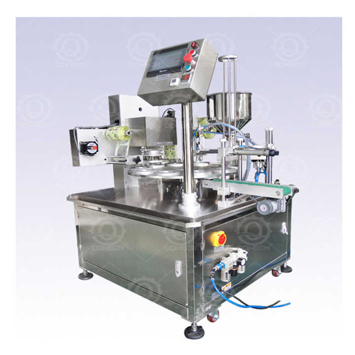 QDMECH Plastic auto packaging yogurt filling machine for small food ...