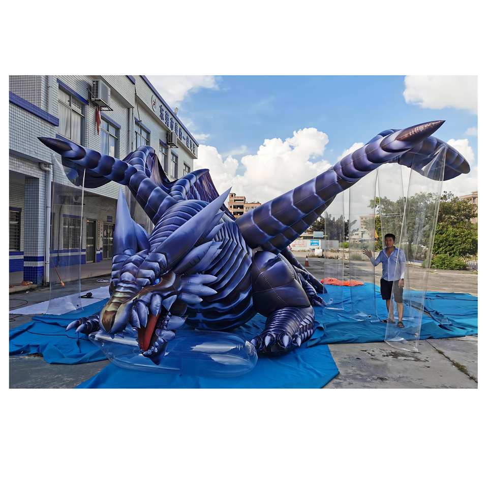 Beile New Designed 9m Giant Inflatable Steel Dragons