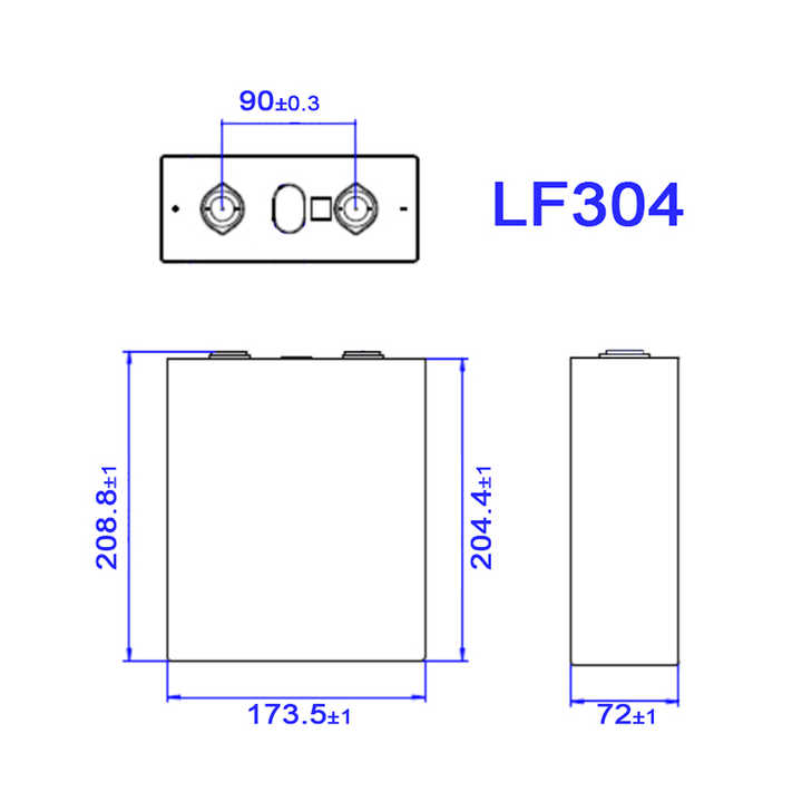 Luyuan 4pcs EVE 304AH Automotive Lifepo4 Battery - 3.2V
