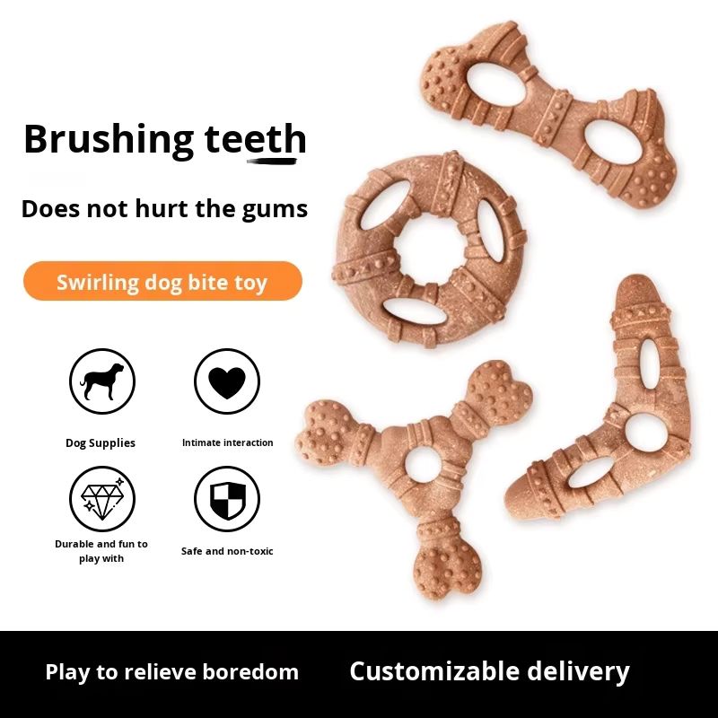 Luxury Dog Toy Bone-Shaped Chew Stick Durable Teeth-Cleaning Self ...