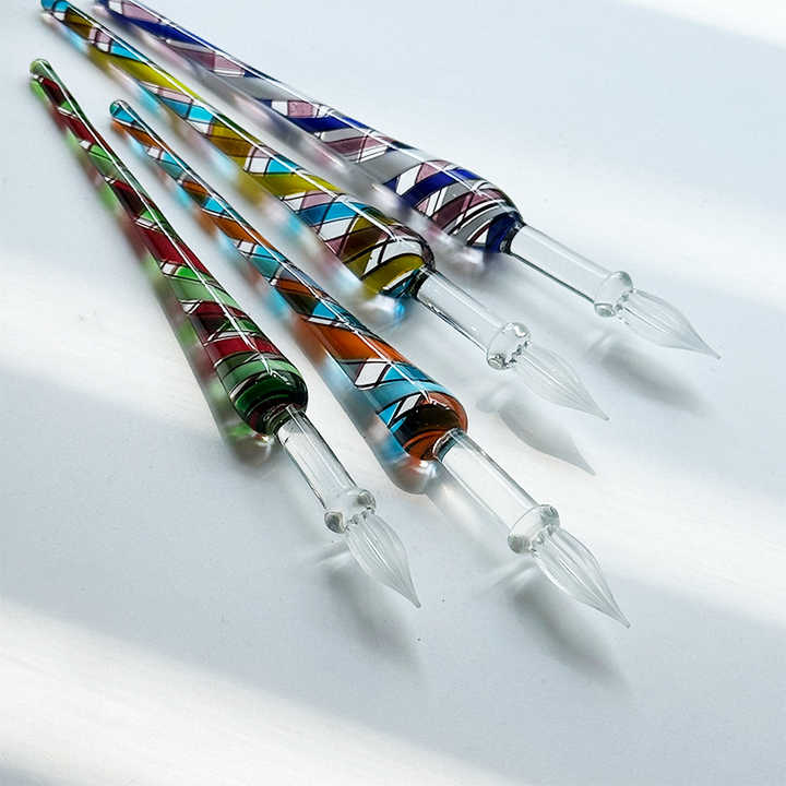 Factory Custom Stained Glass Window Style Colorful Glass Pen| Alibaba.com
