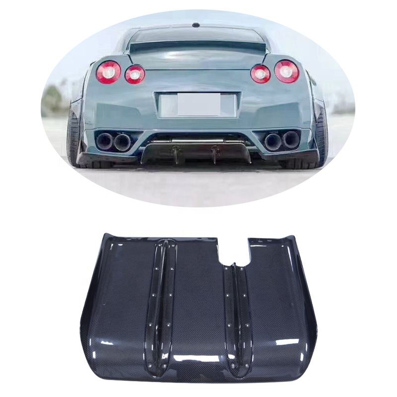 LB Style GTR R35 Carbon Fiber Rear Diffuser Lip - 2008-2019