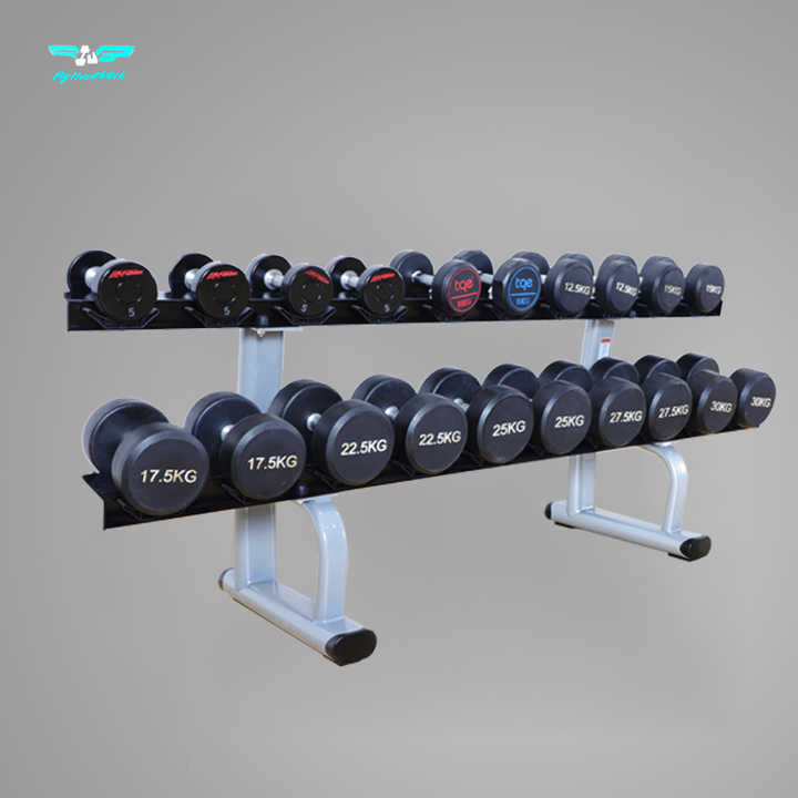 Commercial Two Tier Ten Pair Dumbbell Stand Gym Fitness Equipment 10 ...