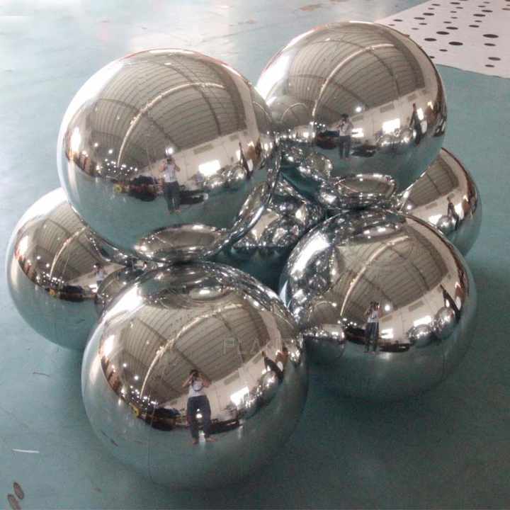 Giant Double Layer PVC Floating Mirror Balloon Sphere Disco Shiny ...