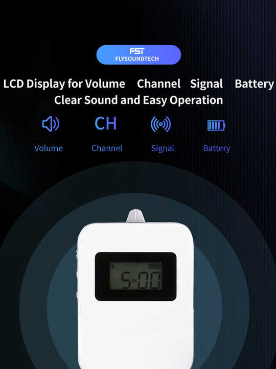 Wireless Portable Bus Coach Microphone PA Audio Tour Guide System