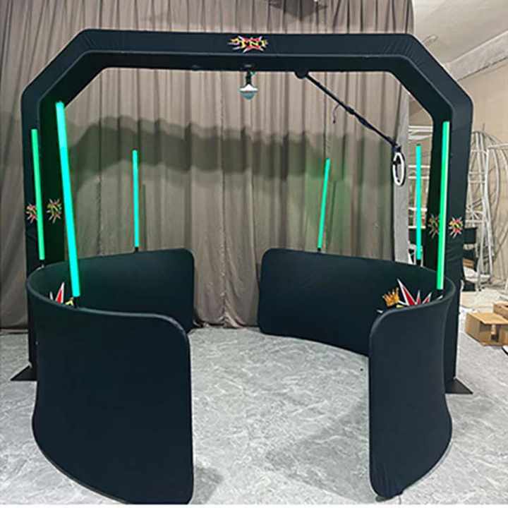 2025 High Quality Battery-Powered 360 Photo Booth LED Light Sky Top ...