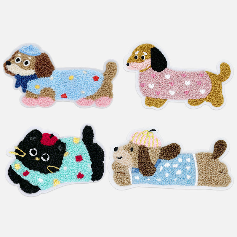 Cute Cartoon Animal Puppy Patches Different Dog Shape Sew on Iron on ...