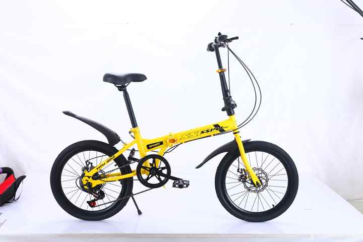 20 Inch 7 Speed Folding Bike High Carbon Steel Frame City Commuter ...
